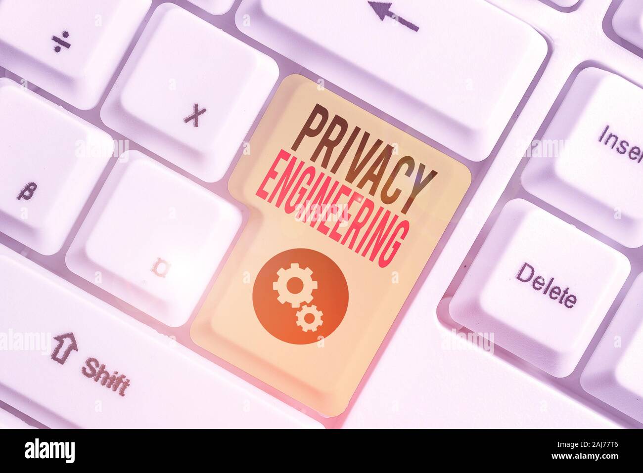 Writing note showing Privacy Engineering. Business concept for ...