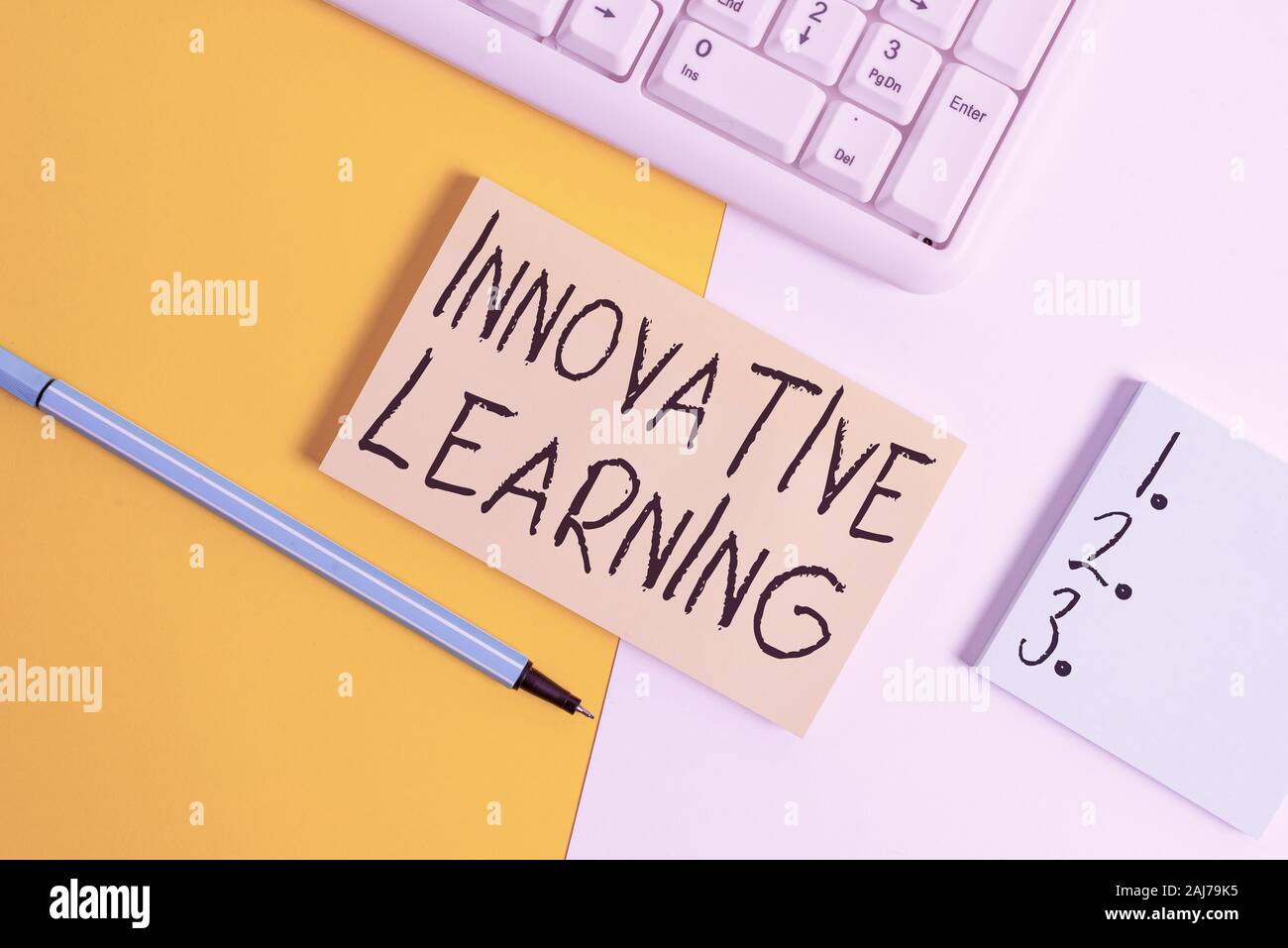 Writing note showing Innovative Learning. Business concept for ...