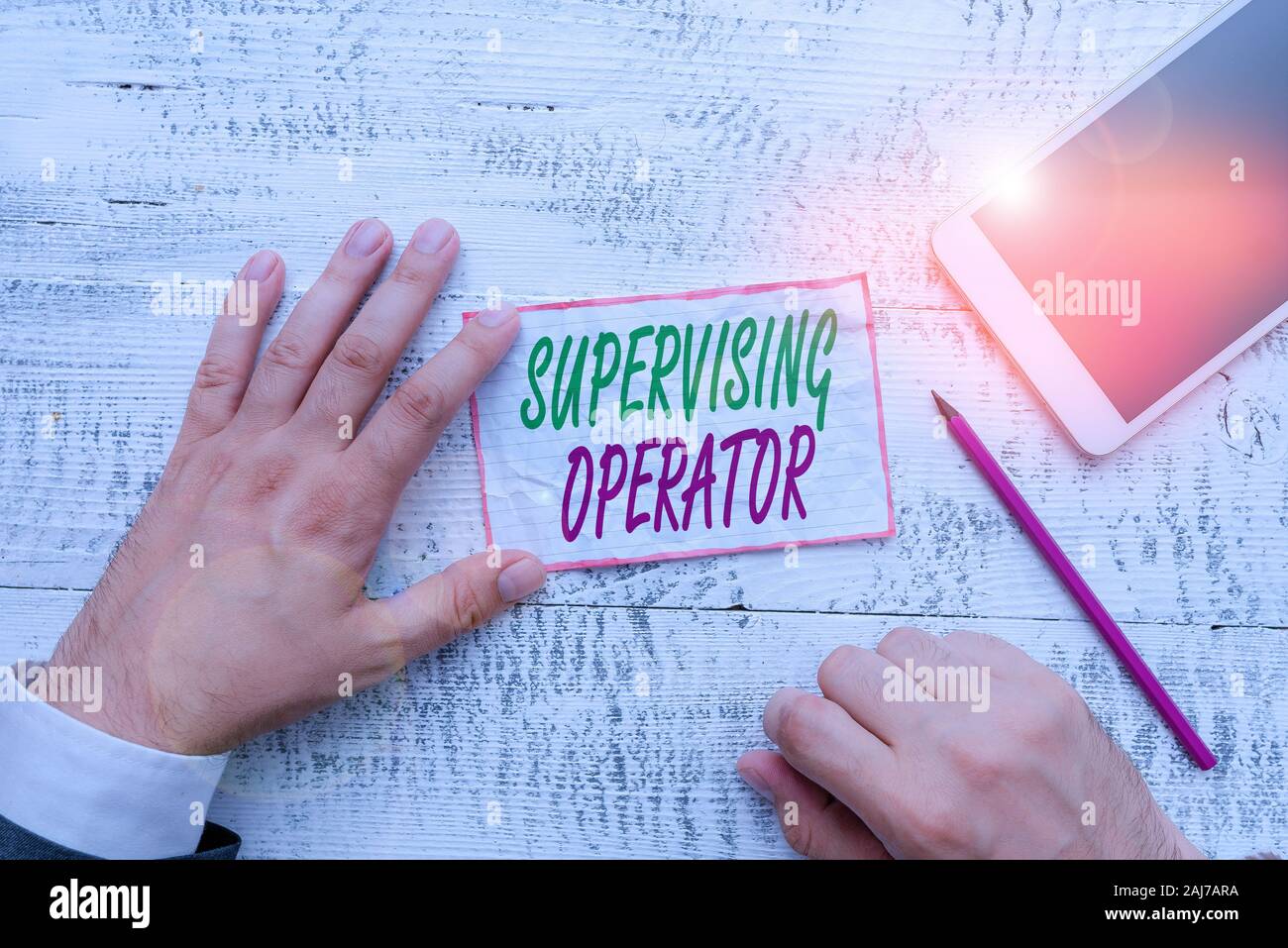 Conceptual hand writing showing Supervising Operator. Concept meaning ...