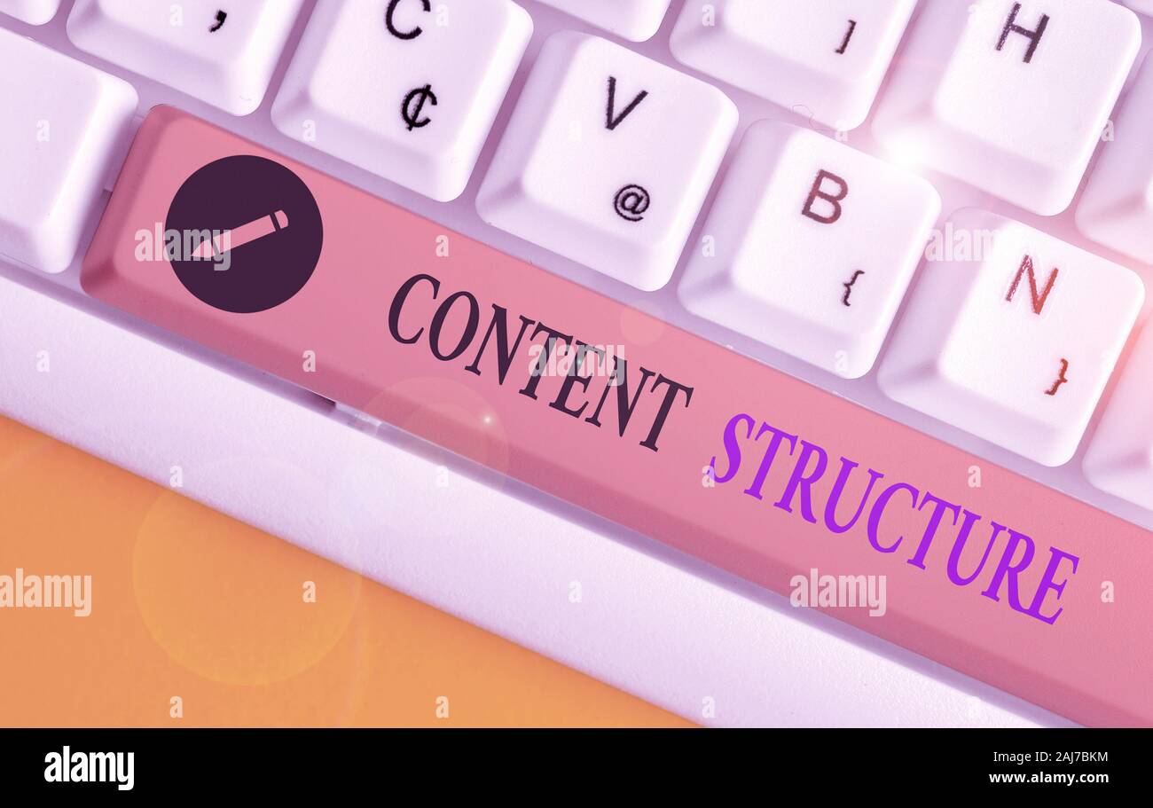 Conceptual hand writing showing Content Structure. Concept meaning ...