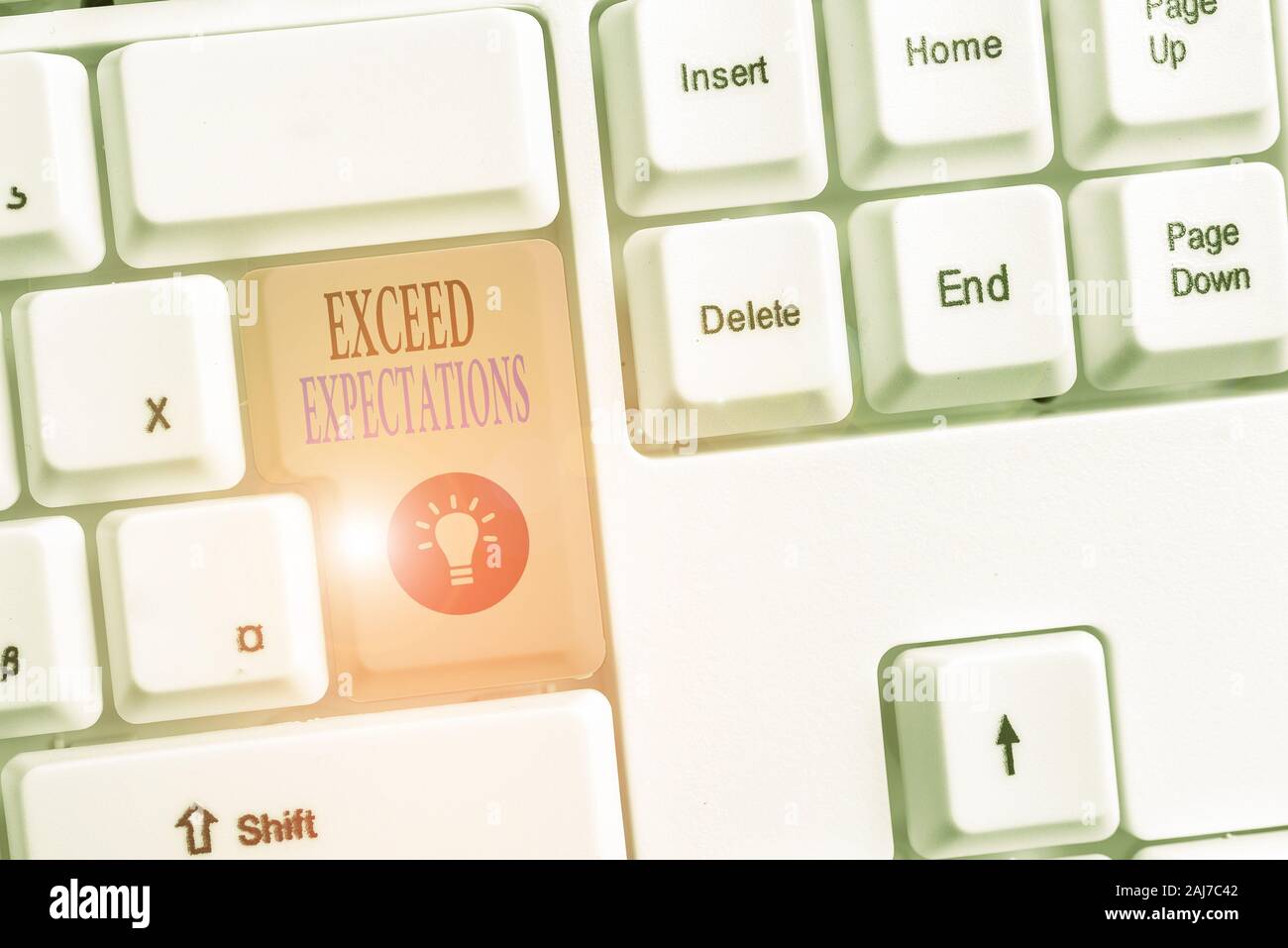 Conceptual hand writing showing Exceed Expectations. Concept meaning ...