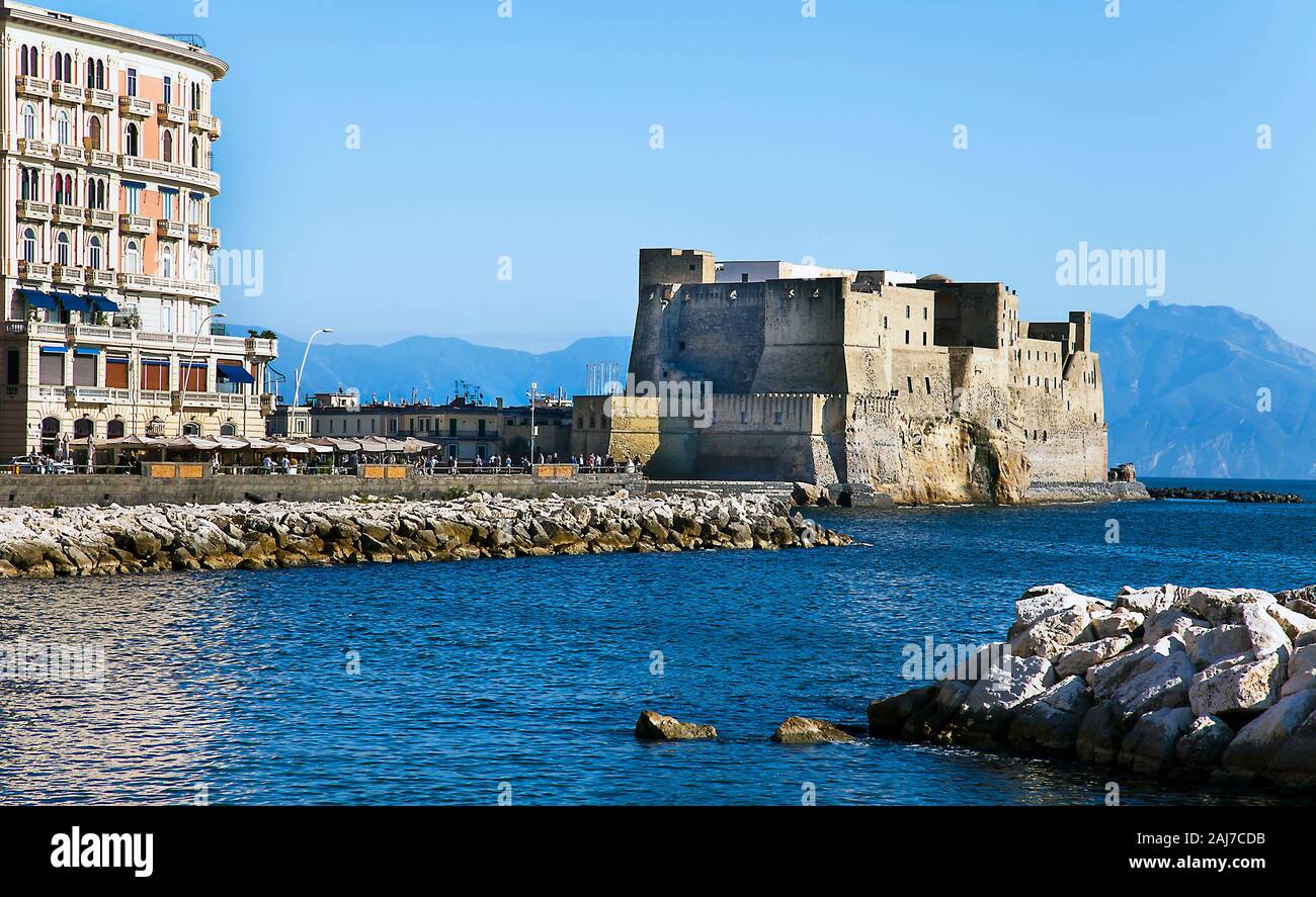 Naples, Italy The Castel dell'Ovo is a coastal castle in Naples ...