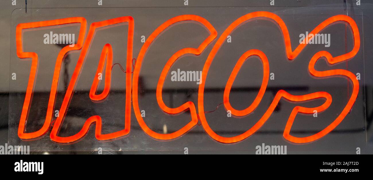 Taco sign hi-res stock photography and images - Alamy