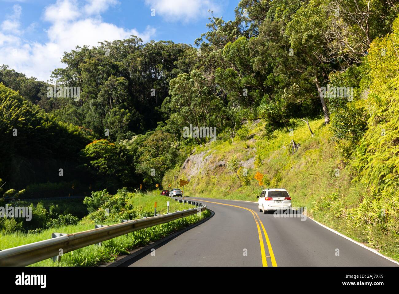 S bend road sign hi-res stock photography and images - Alamy
