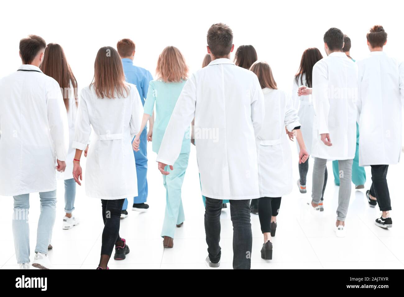 Group of female nurses walking hi-res stock photography and images - Alamy