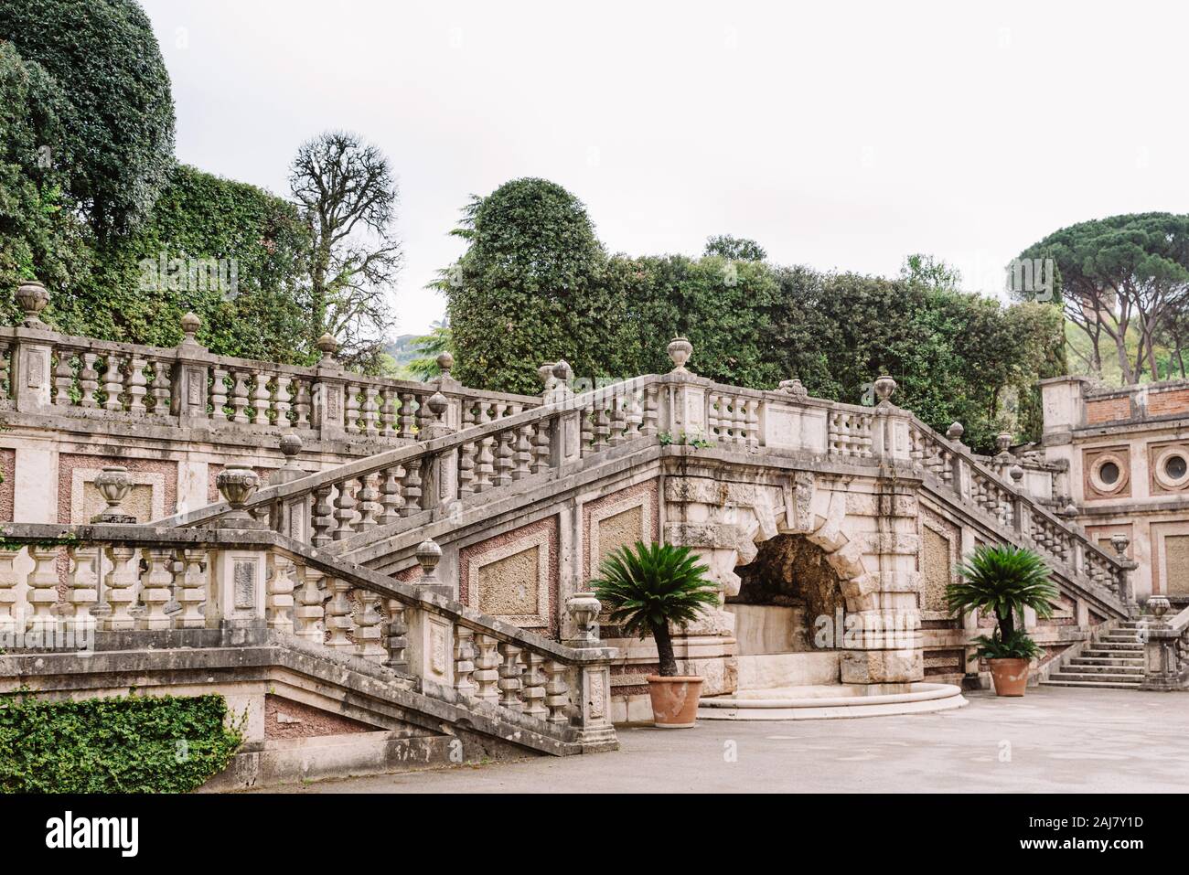 Romantic marble antique ladder. Ancient architecture of Italy Stock ...