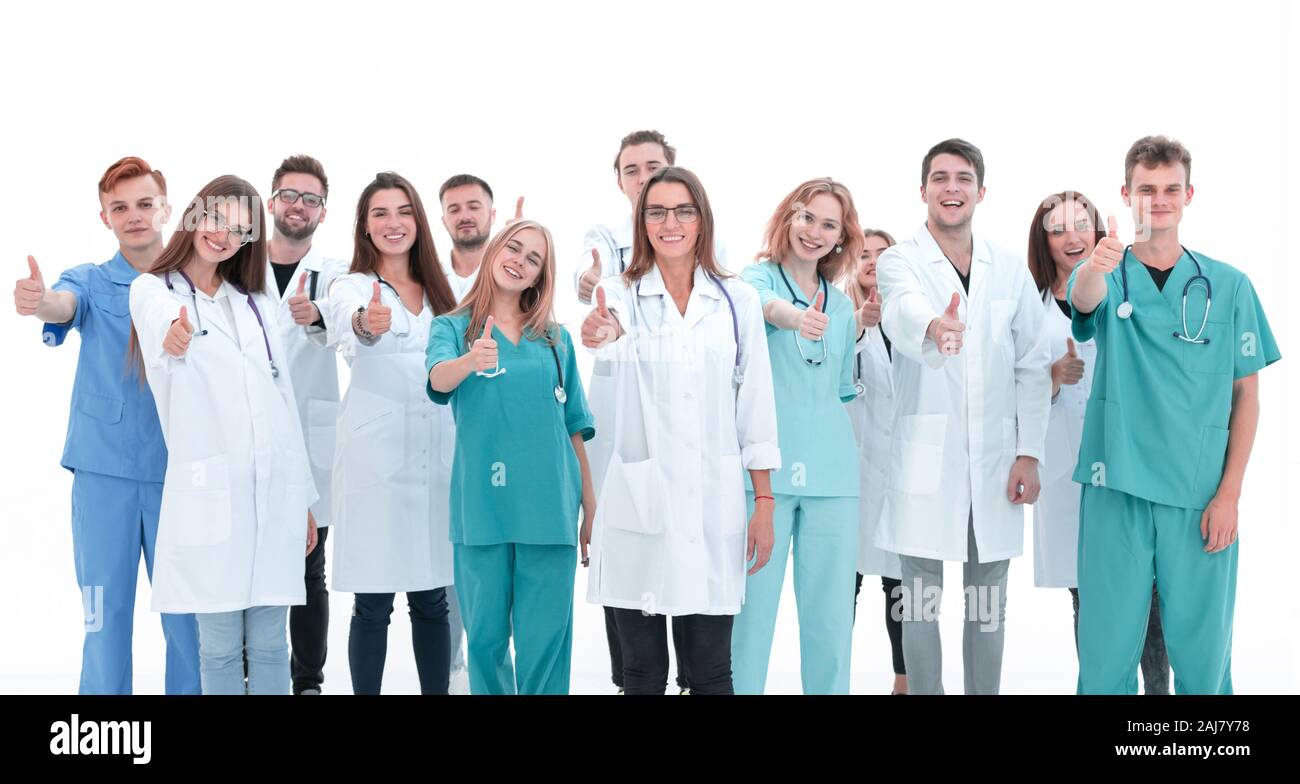 top view. a group of smiling doctors looking at the camera Stock Photo ...