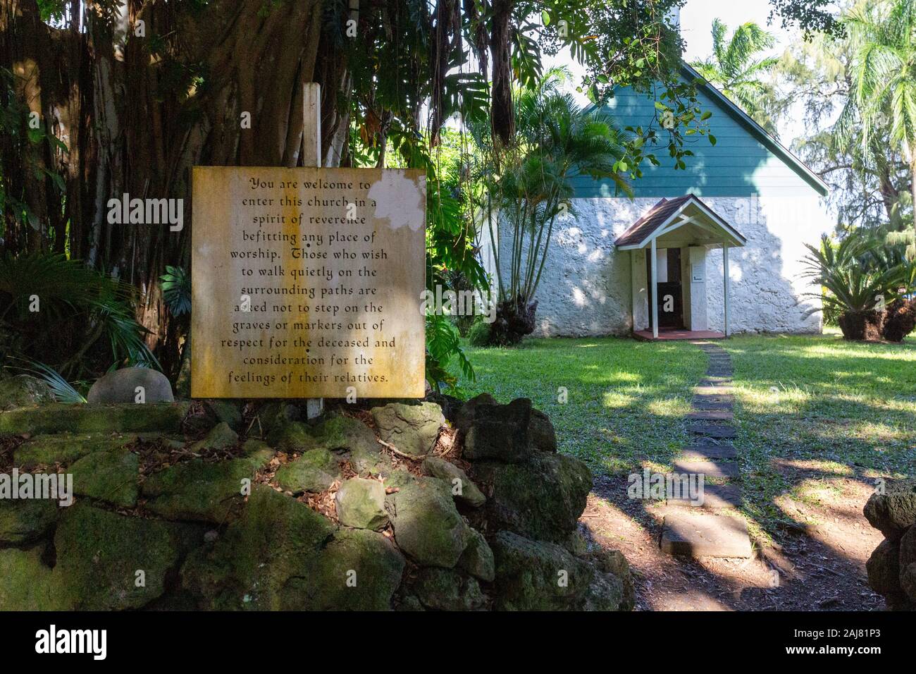 Puuiki Cemetery, Kipahulu Point Park Stock Photo - Alamy