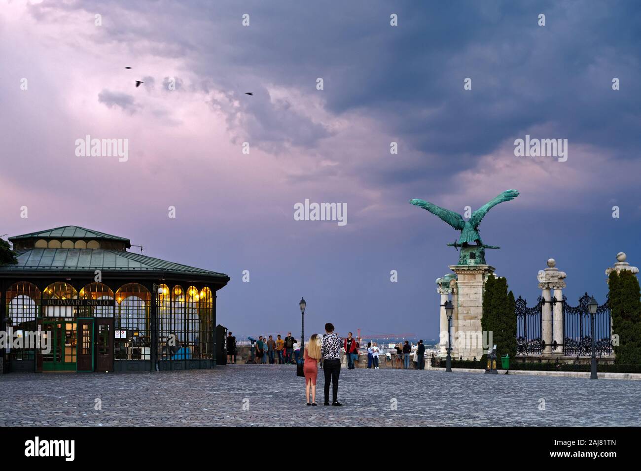 Viewing point at Castle Hill, Budapest Stock Photo - Alamy