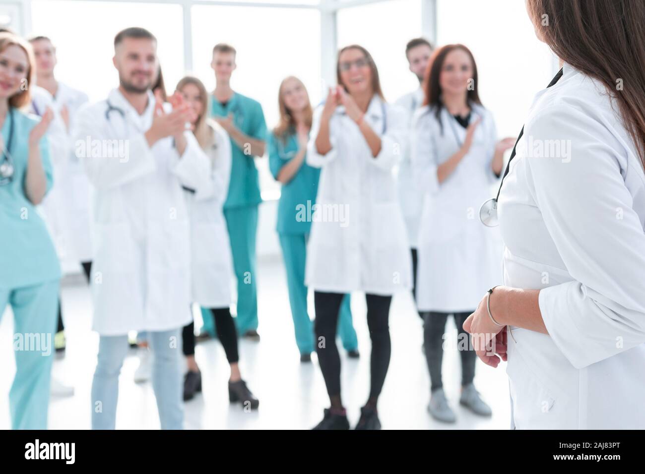 large group of young people looking forward Stock Photo - Alamy