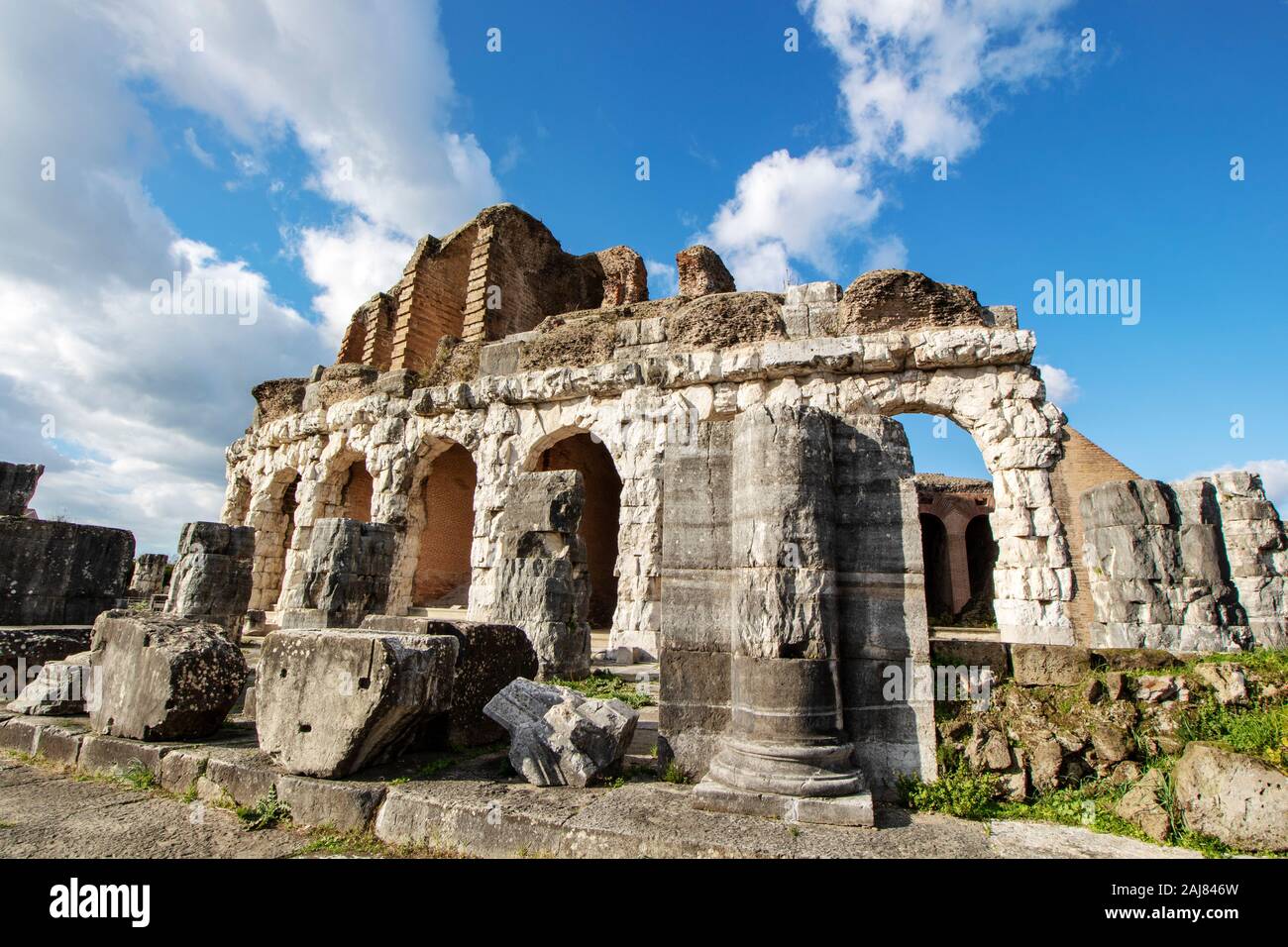 Roman amphiteathre in the city of Capua, second only to the Colosseum ...