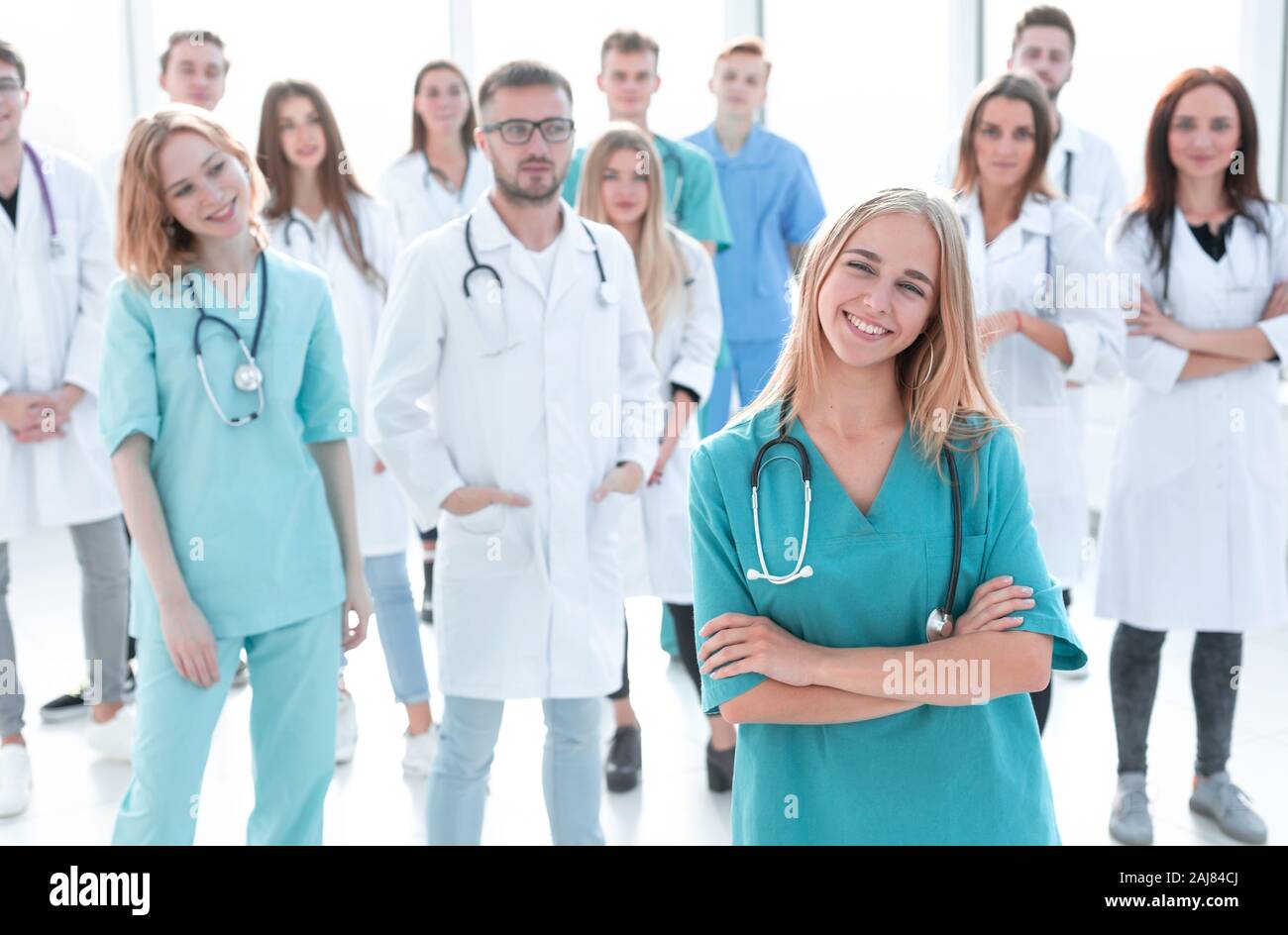 Group doctors applauding together hi-res stock photography and images ...