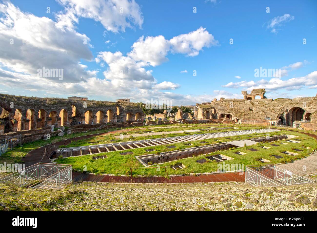 Roman amphiteathre in the city of Capua, second only to the Colosseum ...