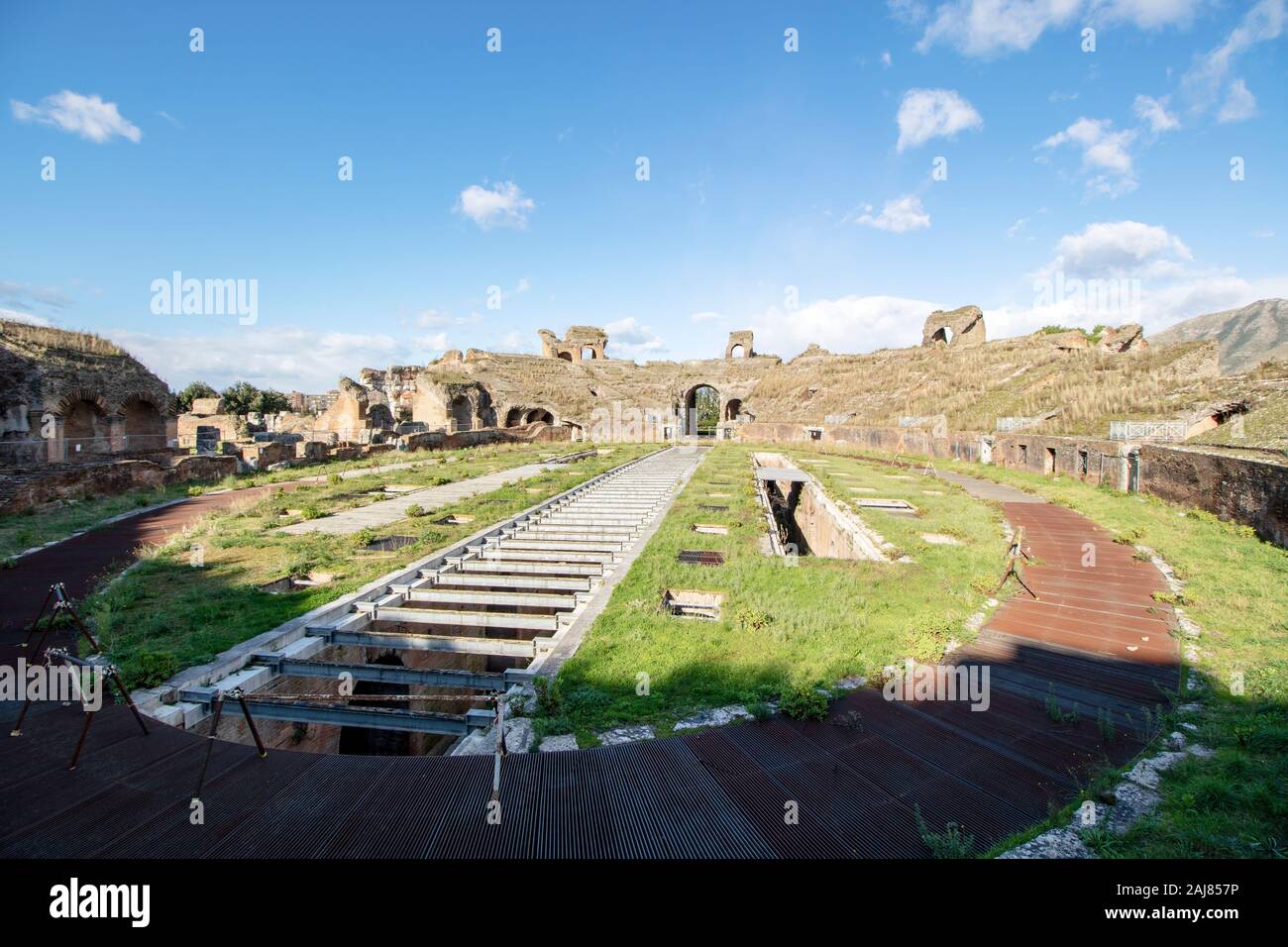 Roman amphiteathre in the city of Capua, second only to the Colosseum ...