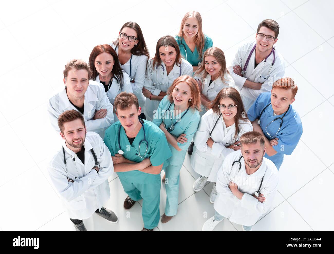 large group of doctors congratulating each other with applause Stock ...