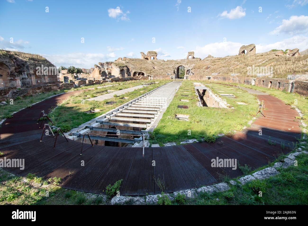 Roman amphiteathre in the city of Capua, second only to the Colosseum ...