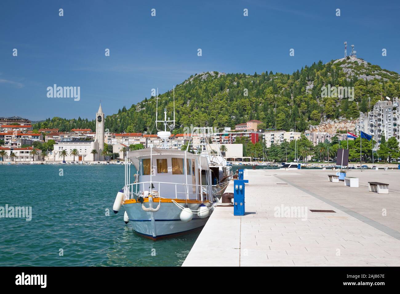 Croatia - The Ploce harbor and town Stock Photo - Alamy
