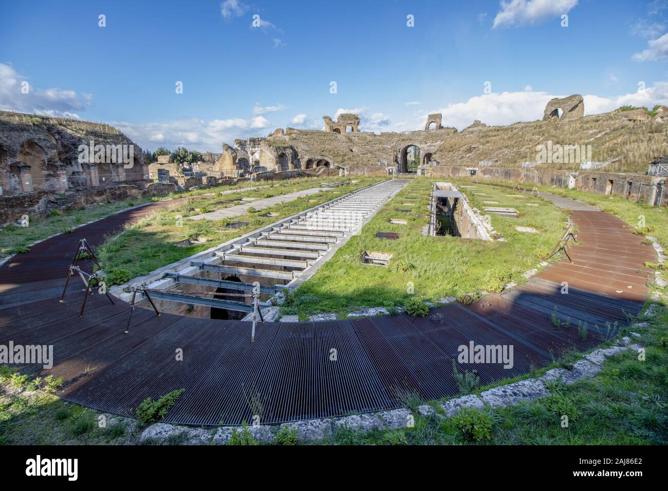 Roman amphiteathre in the city of Capua, second only to the Colosseum ...