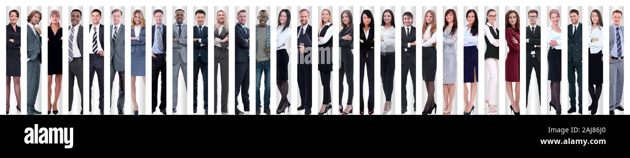 panoramic collage of groups of successful employees Stock Photo - Alamy