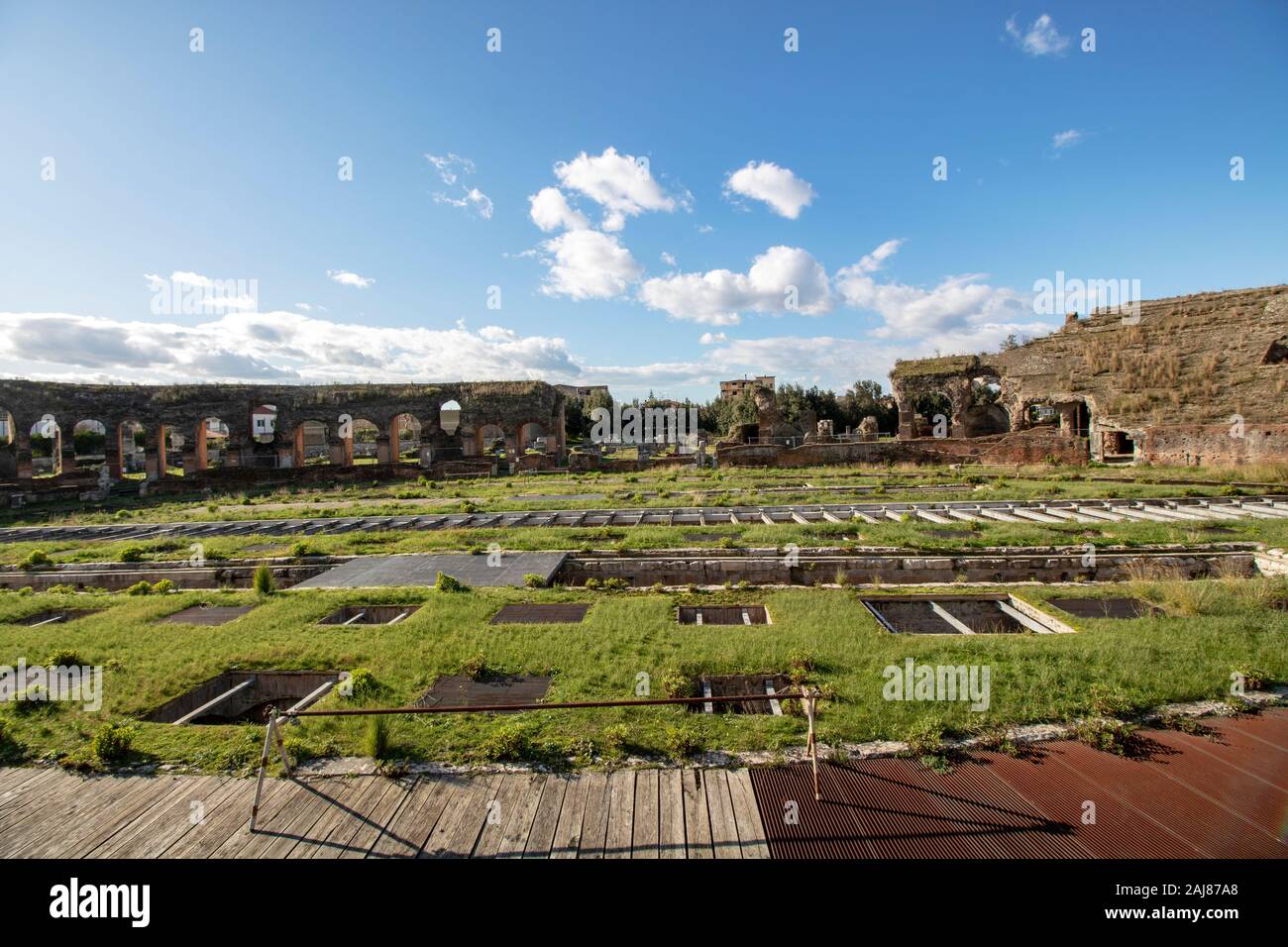 Roman amphiteathre in the city of Capua, second only to the Colosseum ...