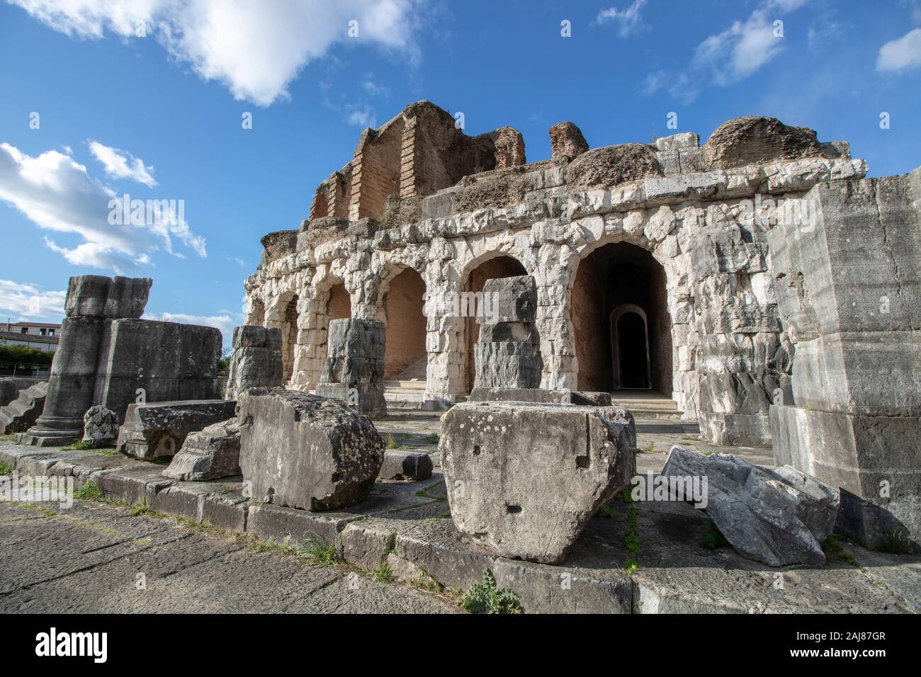 Roman amphiteathre in the city of Capua, second only to the Colosseum ...