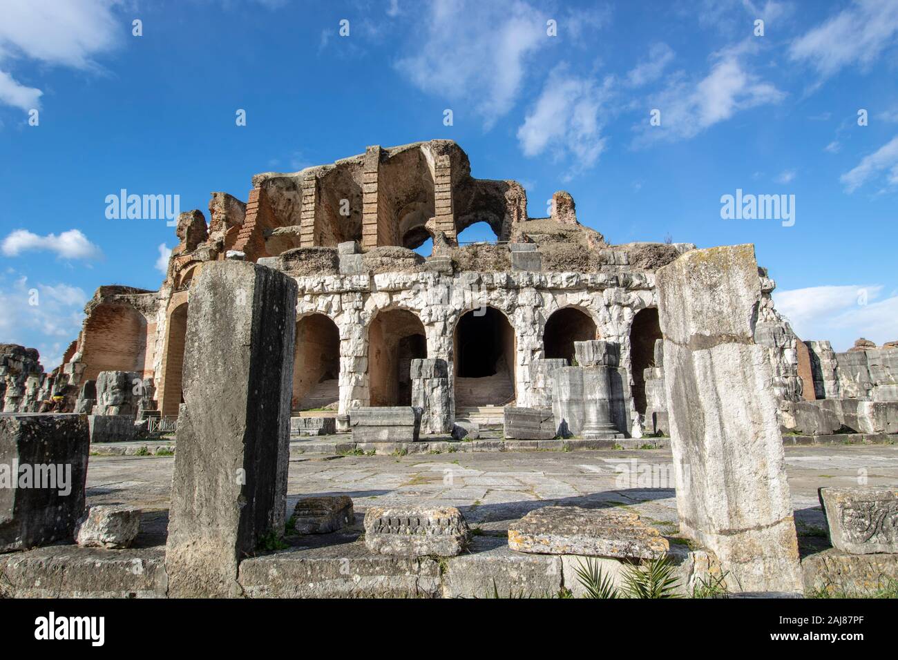 Roman amphiteathre in the city of Capua, second only to the Colosseum ...
