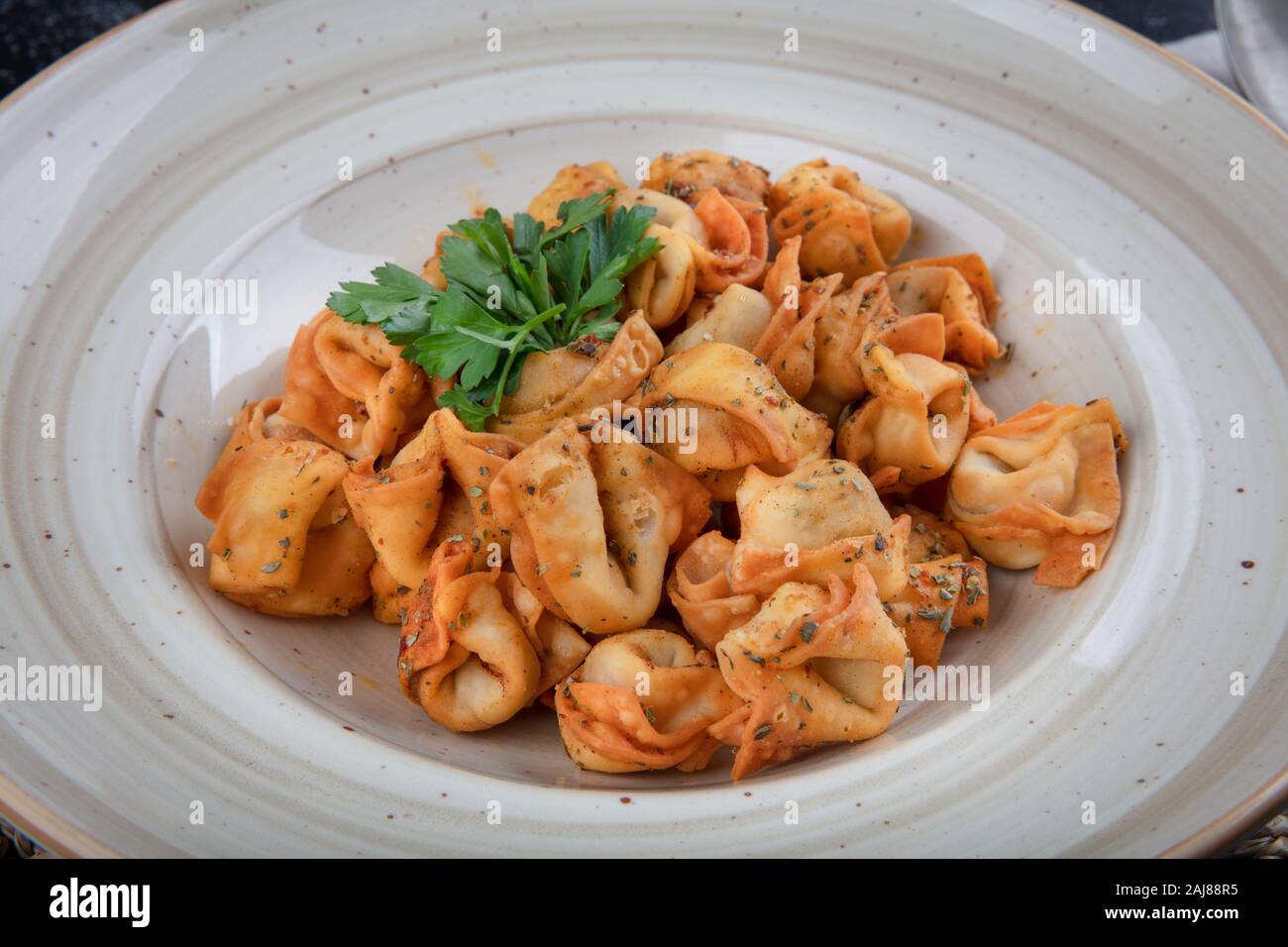 Traditional Turkish cuisine - Manti - turkish ravioli Stock Photo - Alamy