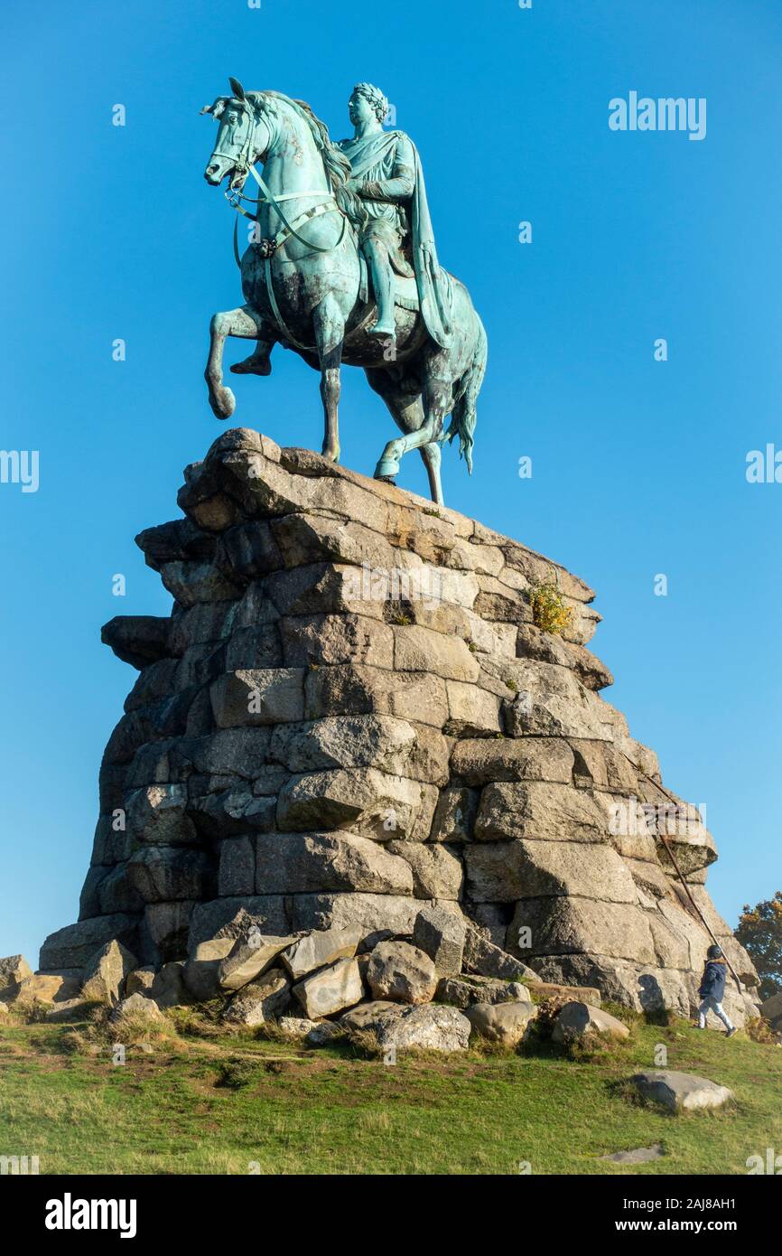 The Copper Horse statue of King George III as a Roman Emperor on Snow ...