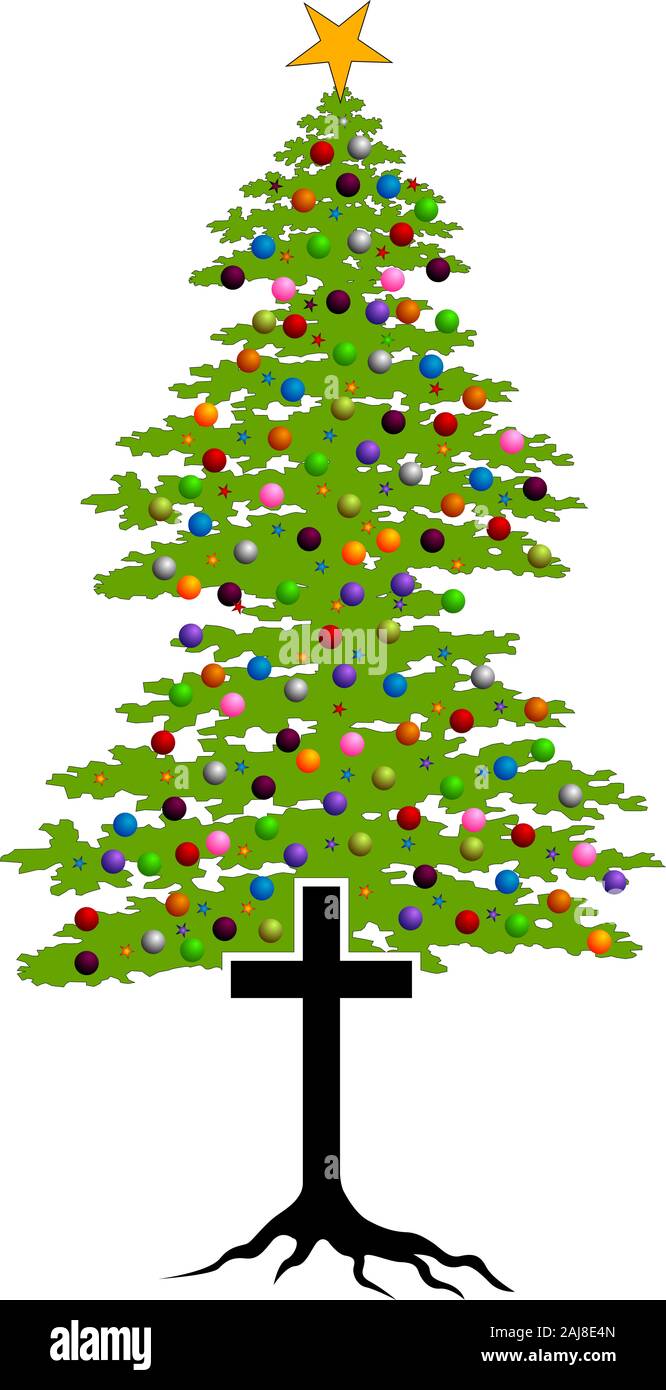 Christmas tree logo Stock Photo - Alamy