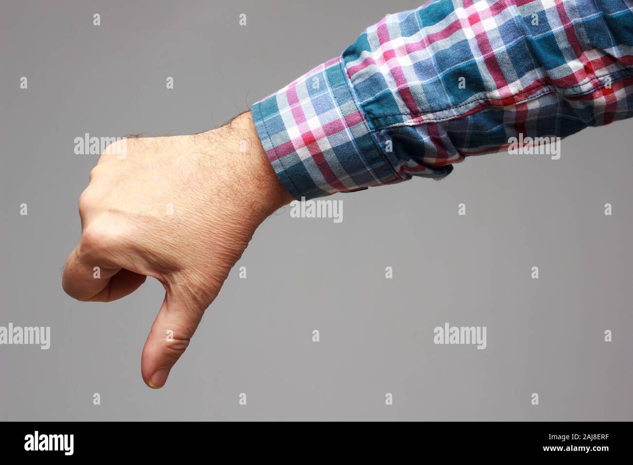 Hand of an adult person making signs and signals, showing numbers ...
