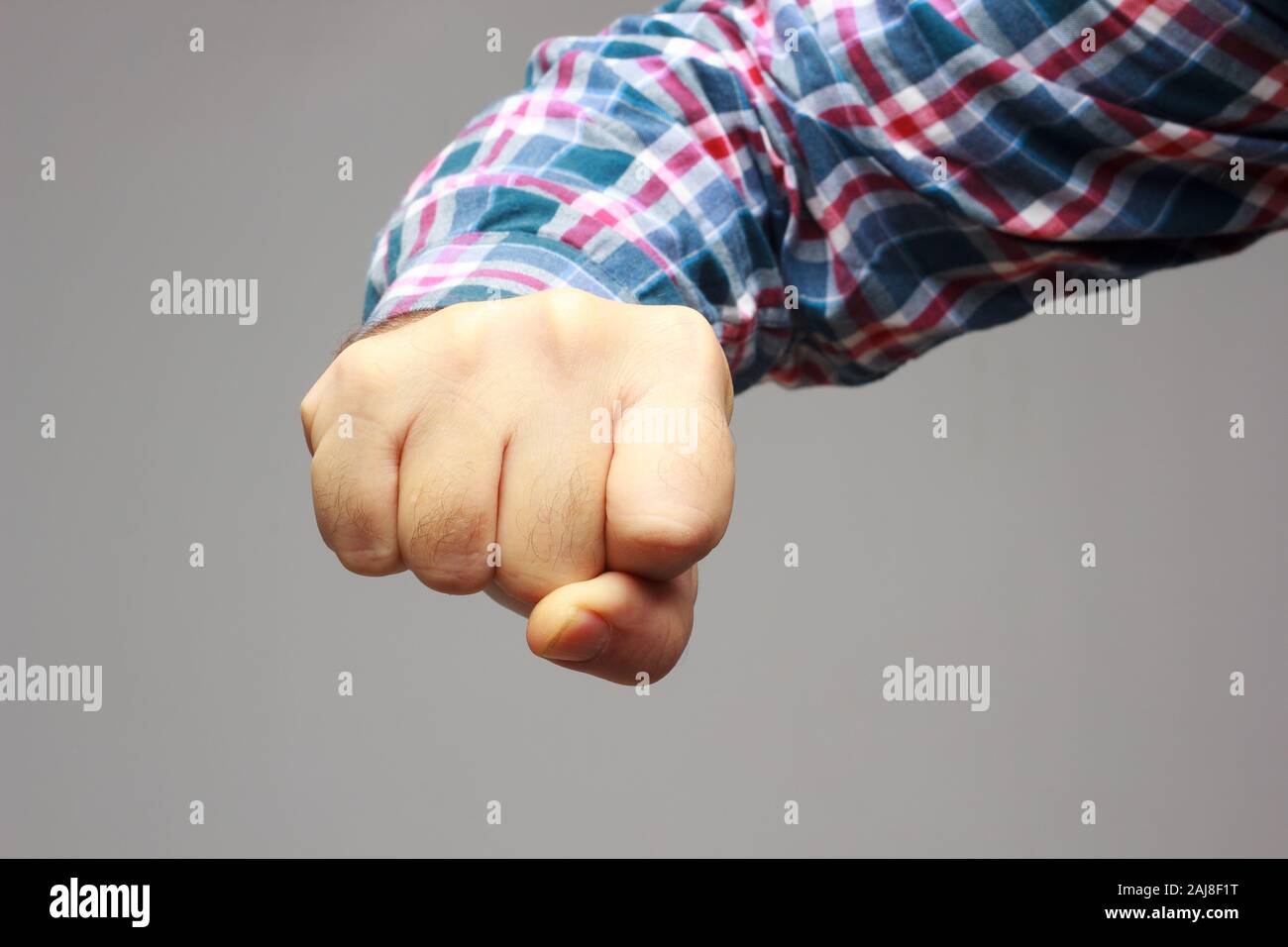 Hand of an adult person making signs and signals, showing numbers ...