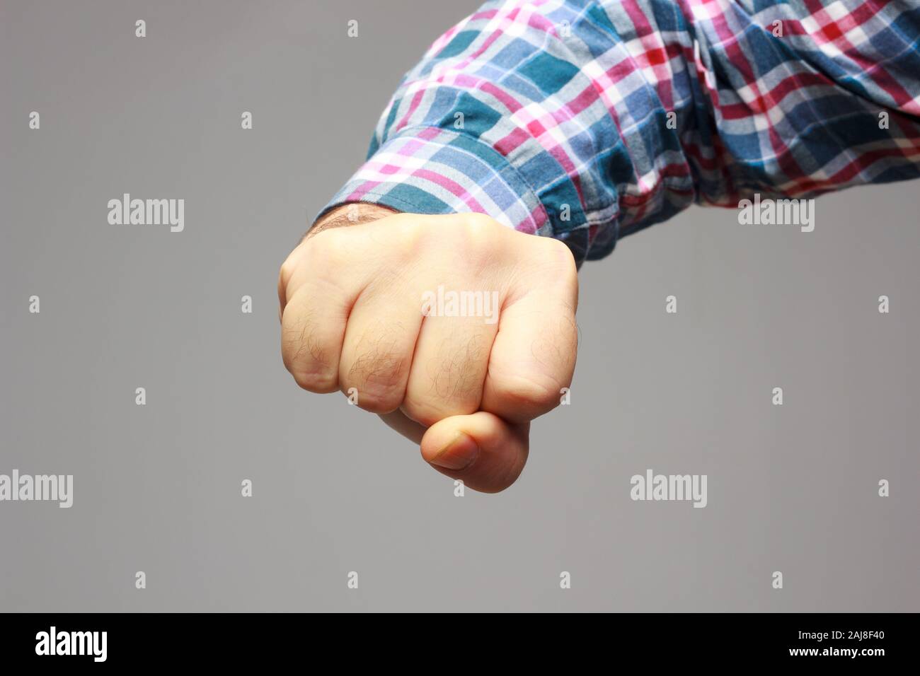 Hand of an adult person making signs and signals, showing numbers ...