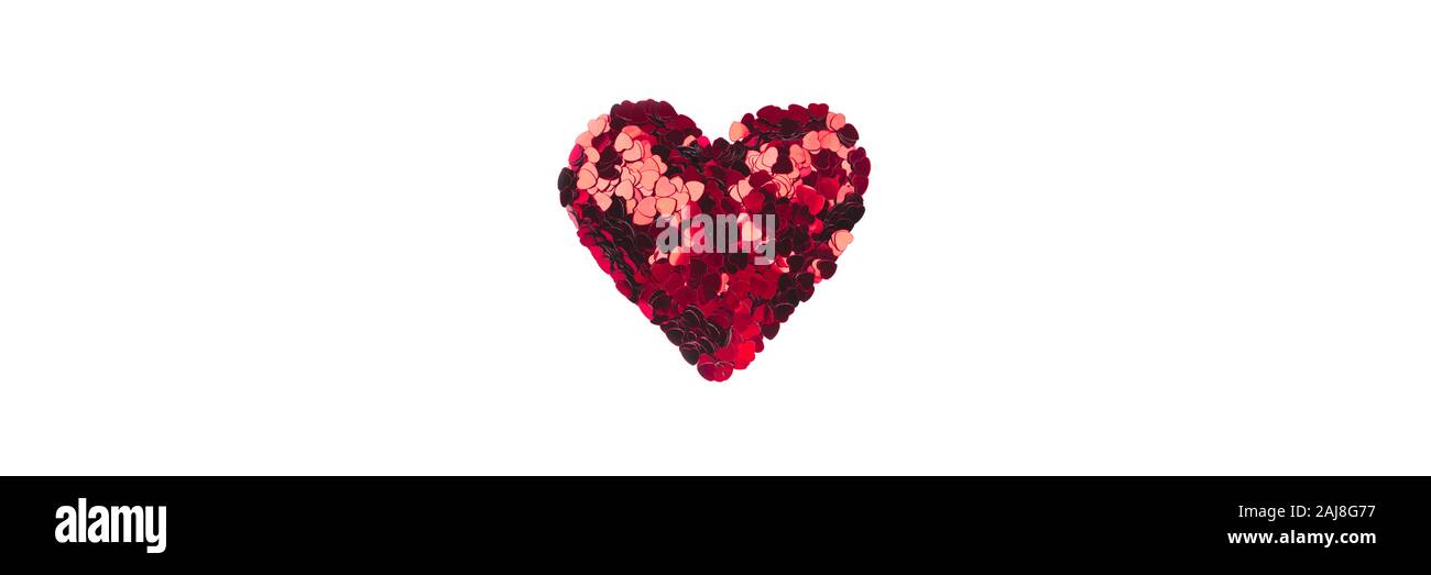 Heart of small red hearts isolated on a white background Stock Photo ...