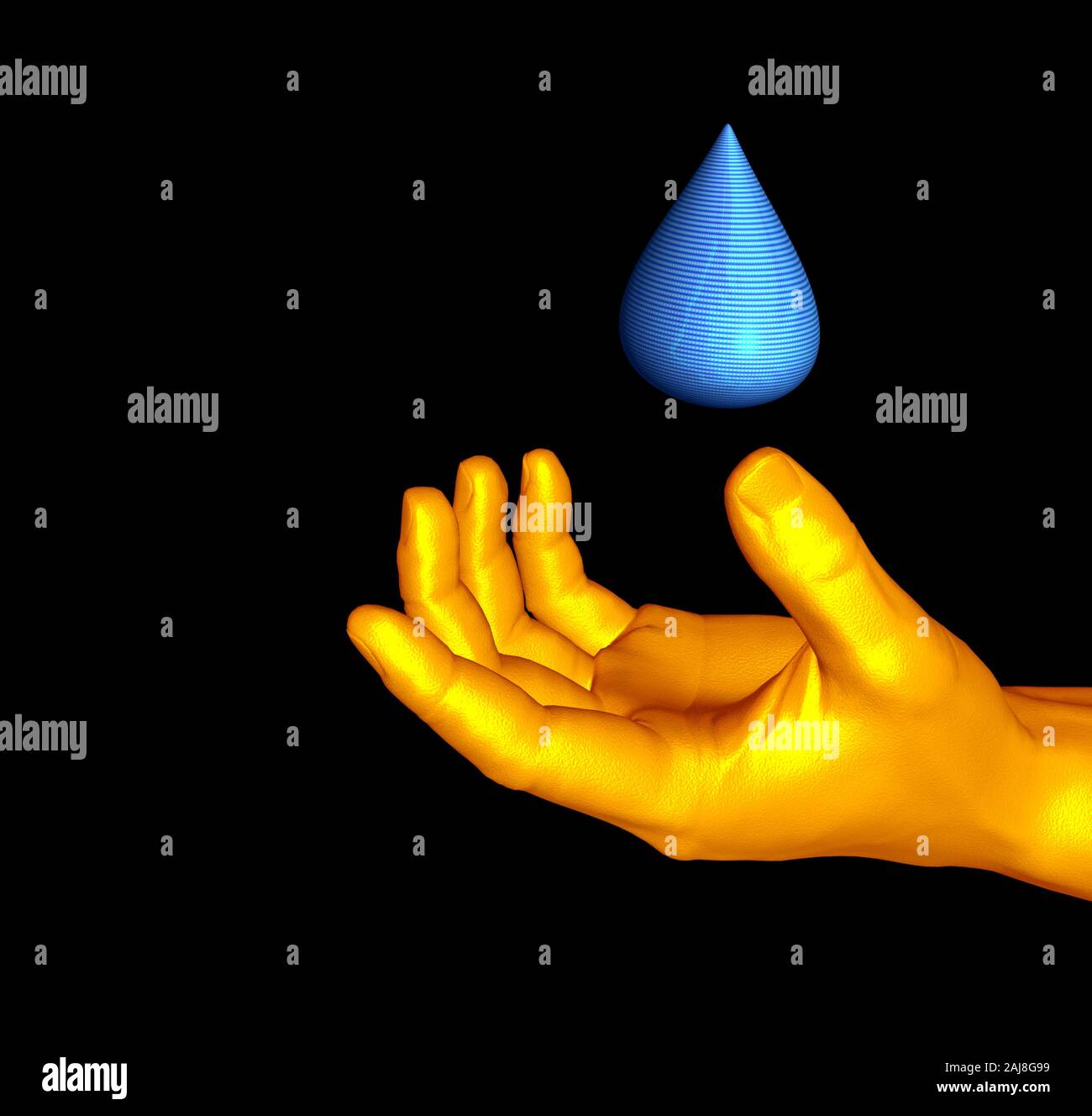 Golden hand hi-res stock photography and images - Alamy