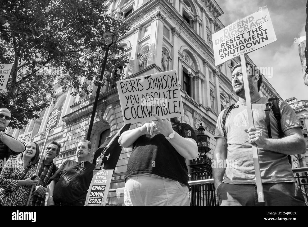 London demonstration Black and White Stock Photos & Images - Alamy