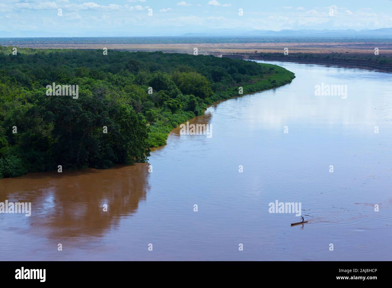 Omo river, Karo people, Omo valley, Naciones, Ethiopia, Africa Stock ...
