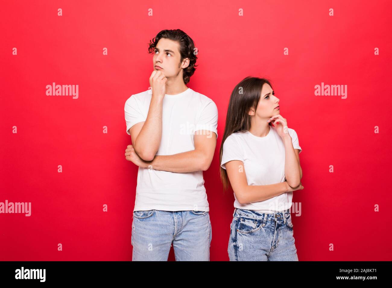 Woman touching boyfriend face with hand hi-res stock photography and ...