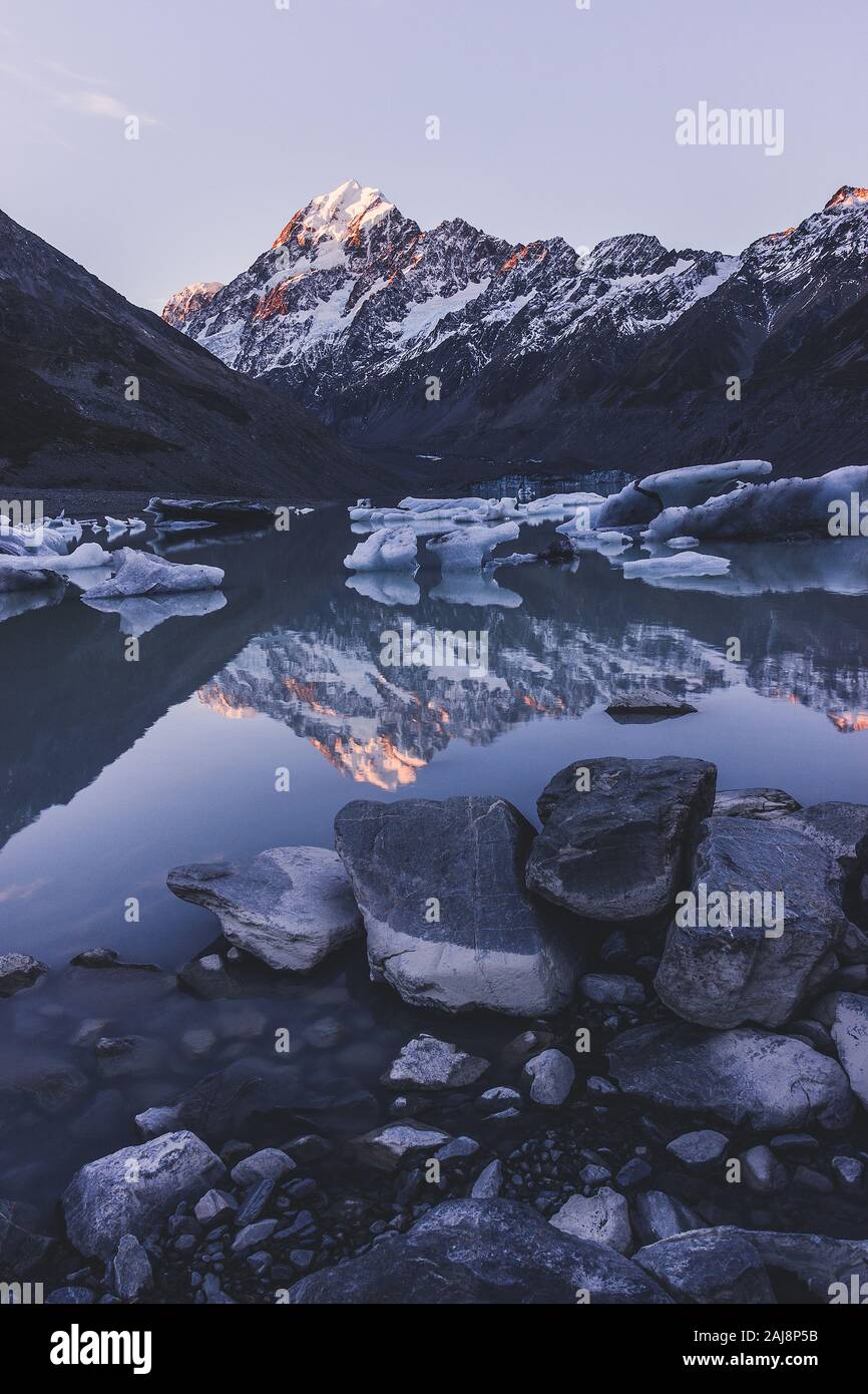 New zealand south island mount mountain cook lake tekapo beautiful hi ...