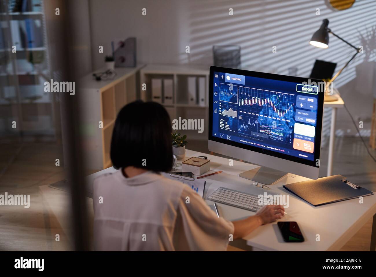 Doctor watching monitor analyzing ray hi-res stock photography and ...