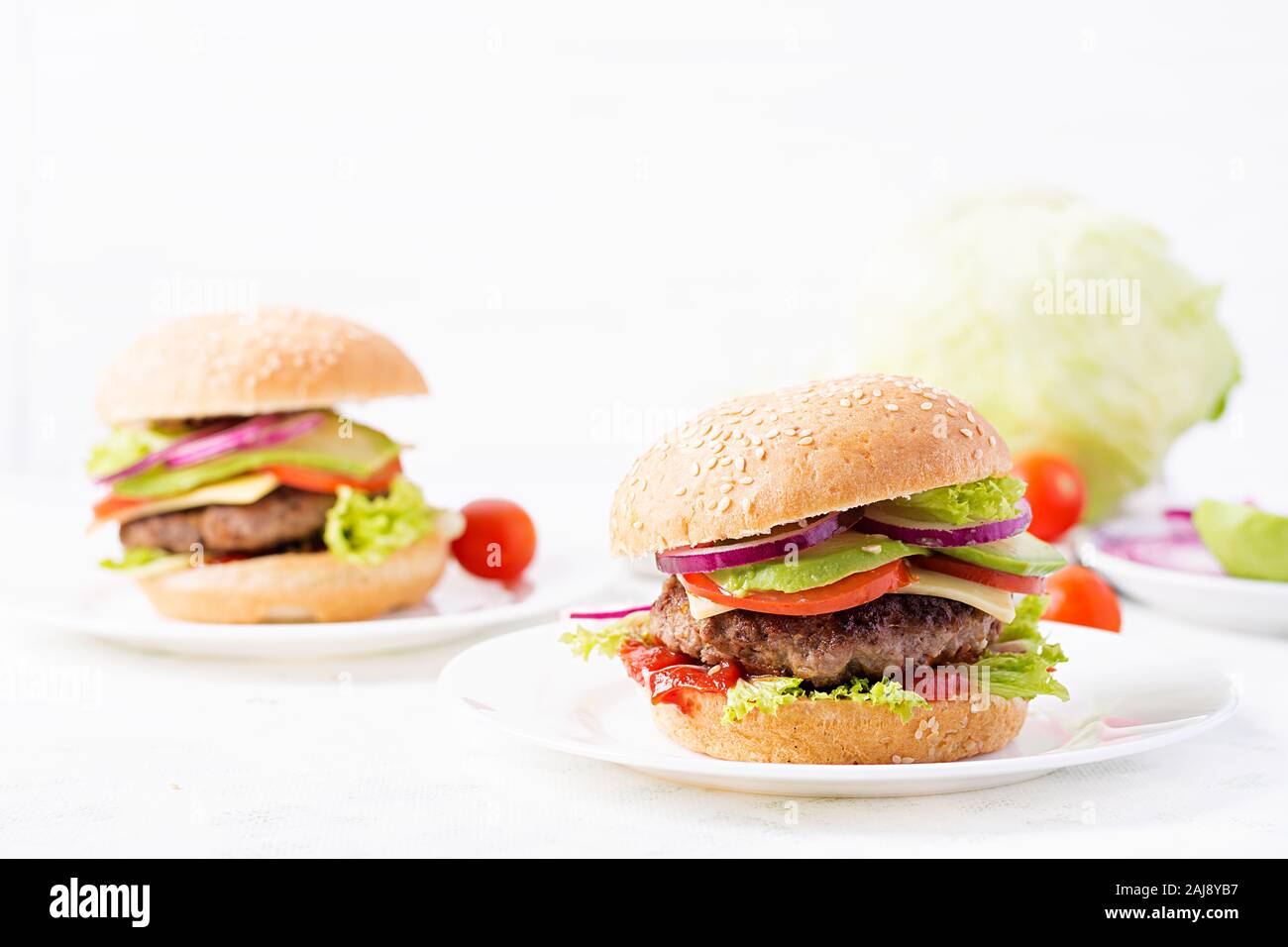 Sandwich hamburger Cut Out Stock Images & Pictures - Alamy