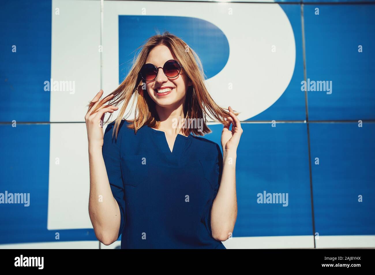Funny girl dancing outdoor hi-res stock photography and images - Alamy