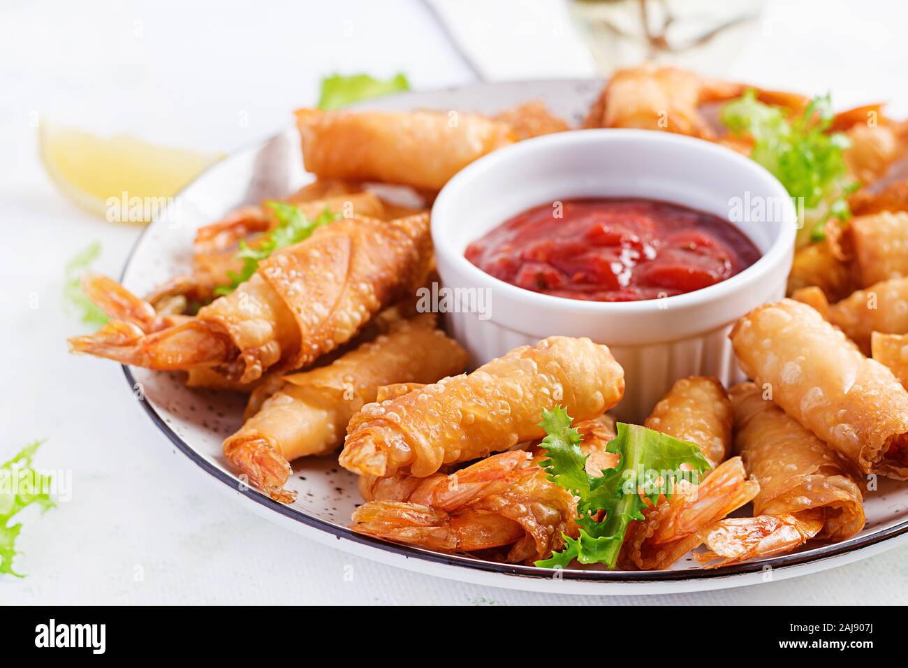 Deep Fried Prawns In Filo High Resolution Stock Photography and Images ...