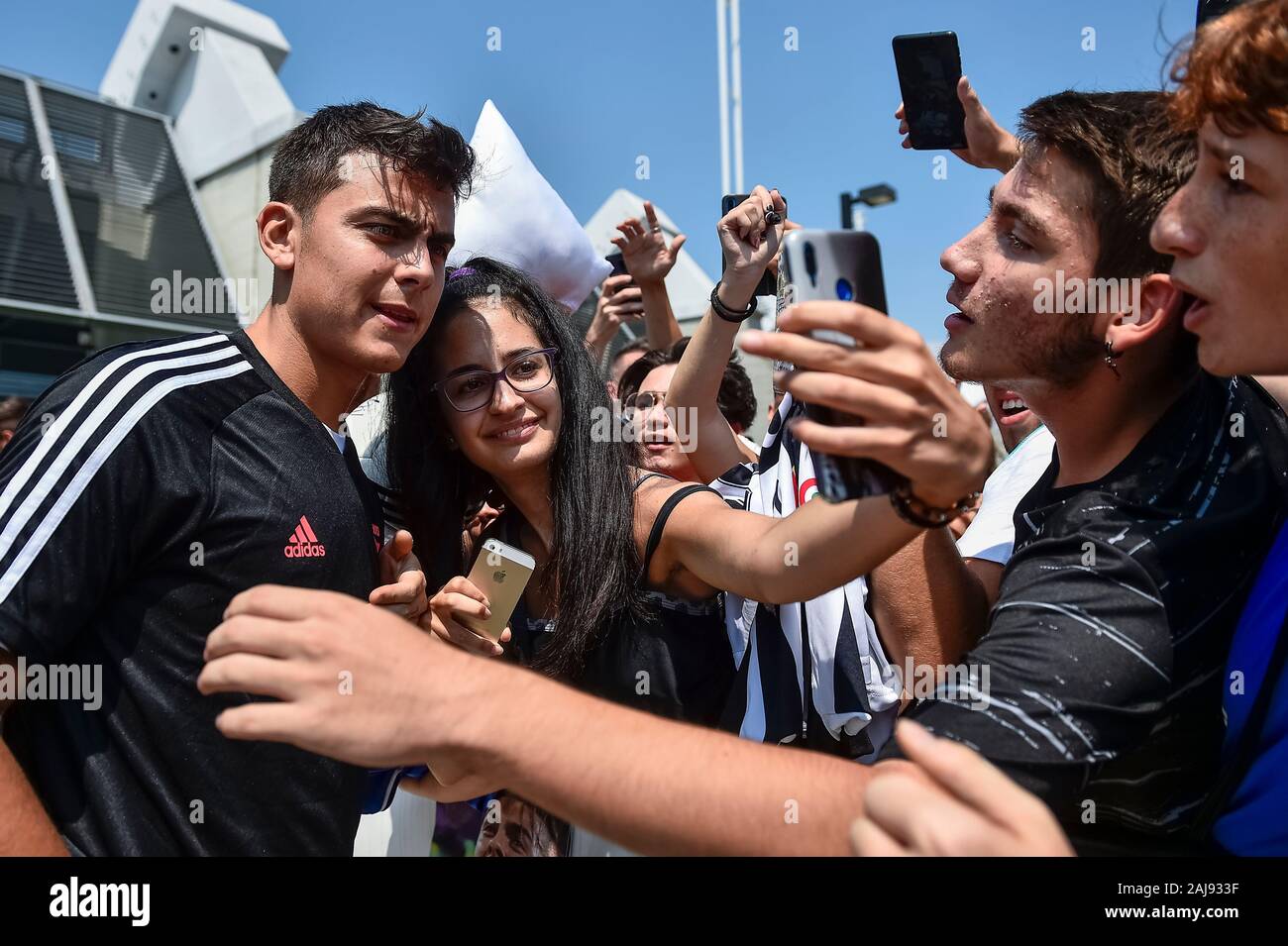 Turin, Italy. 5 August, 2019: Paulo Dybala of Juventus FC poses for a ...
