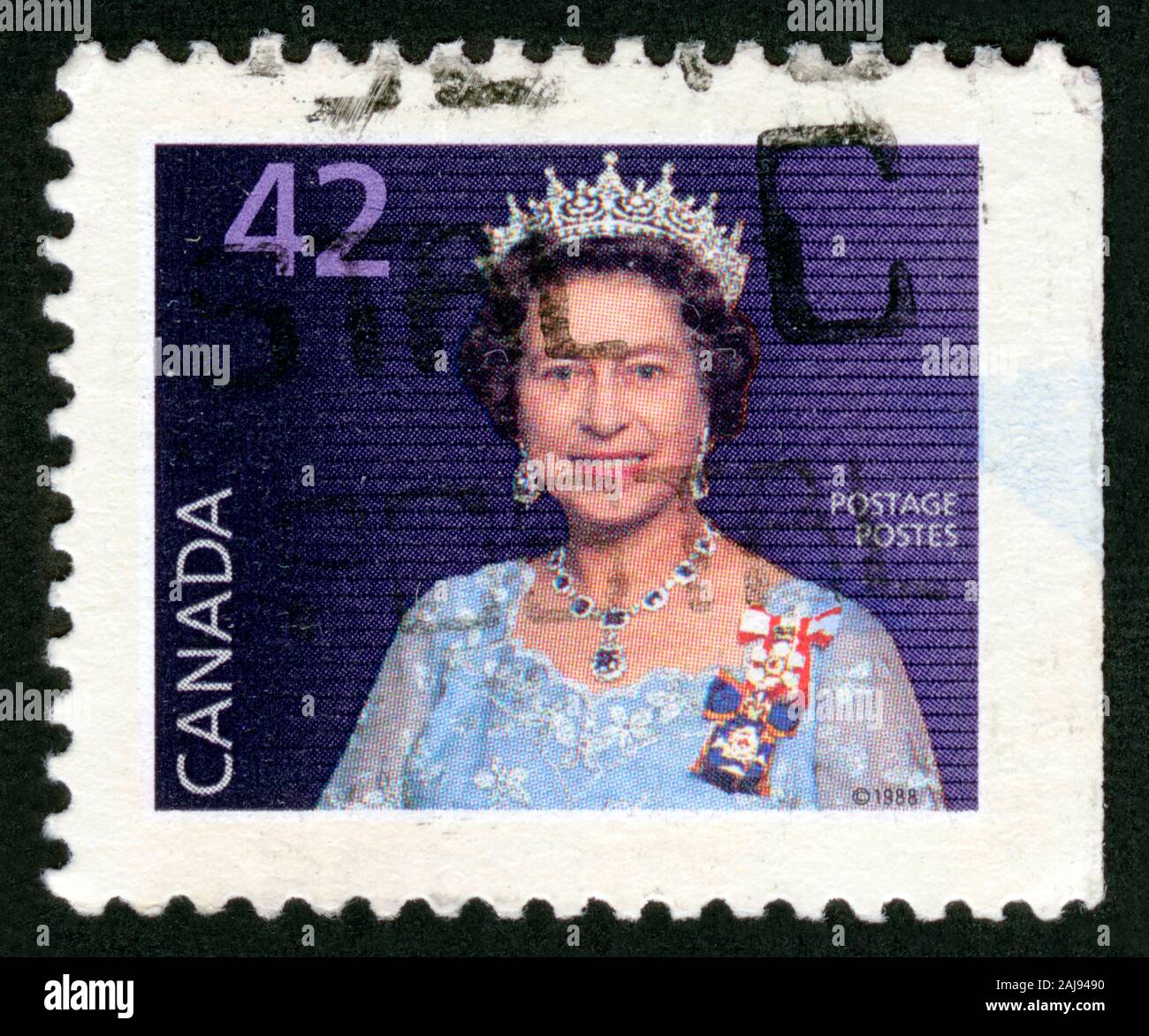 Canada stamp queen elizabeth hi-res stock photography and images - Alamy