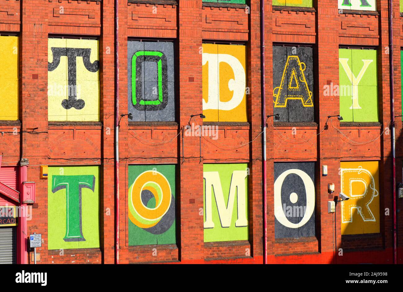 giant lettering on building in leeds yorkshire united kingdom Stock ...