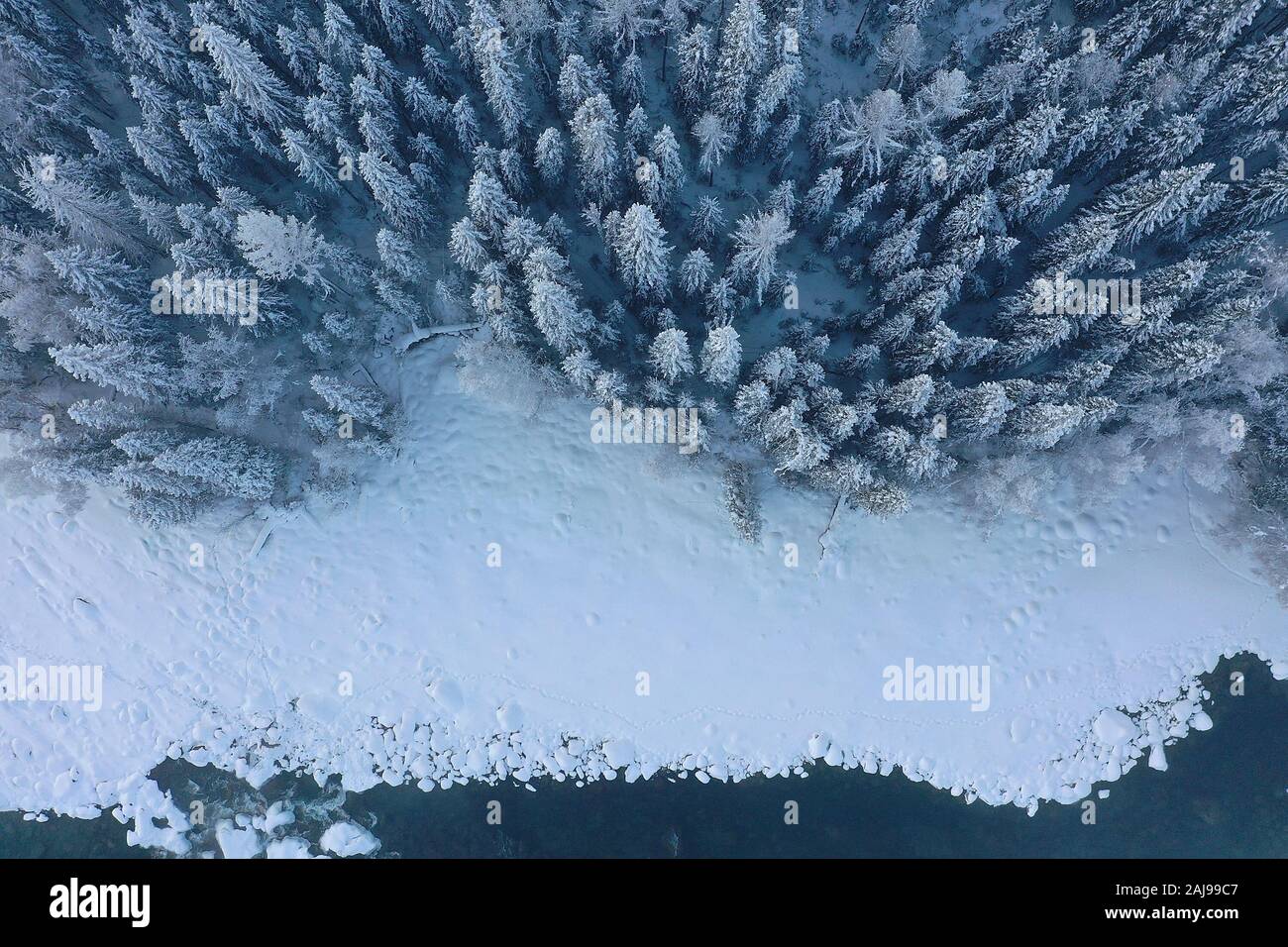 Altay. 3rd Jan, 2020. Aerial photo taken on Jan. 3, 2020 shows the ...