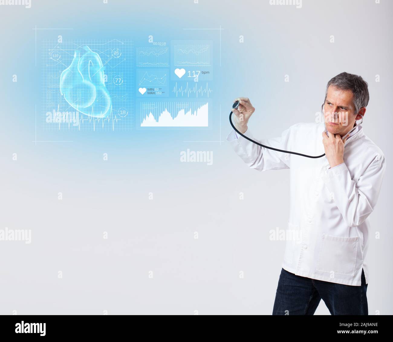 Experienced cardiologist presenting the test results Stock Photo - Alamy