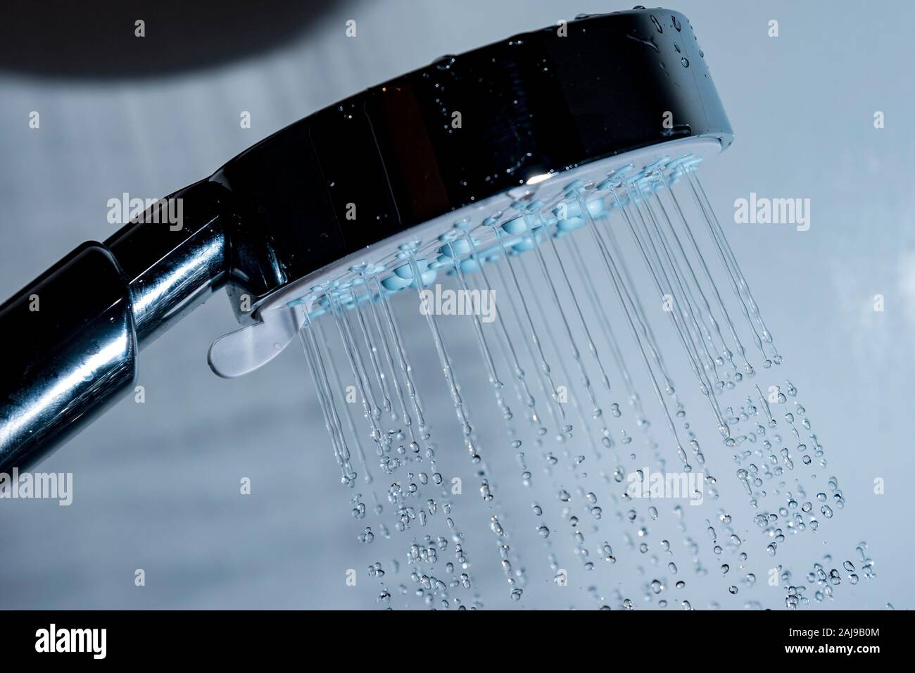 Shower head and falling water Stock Photo - Alamy