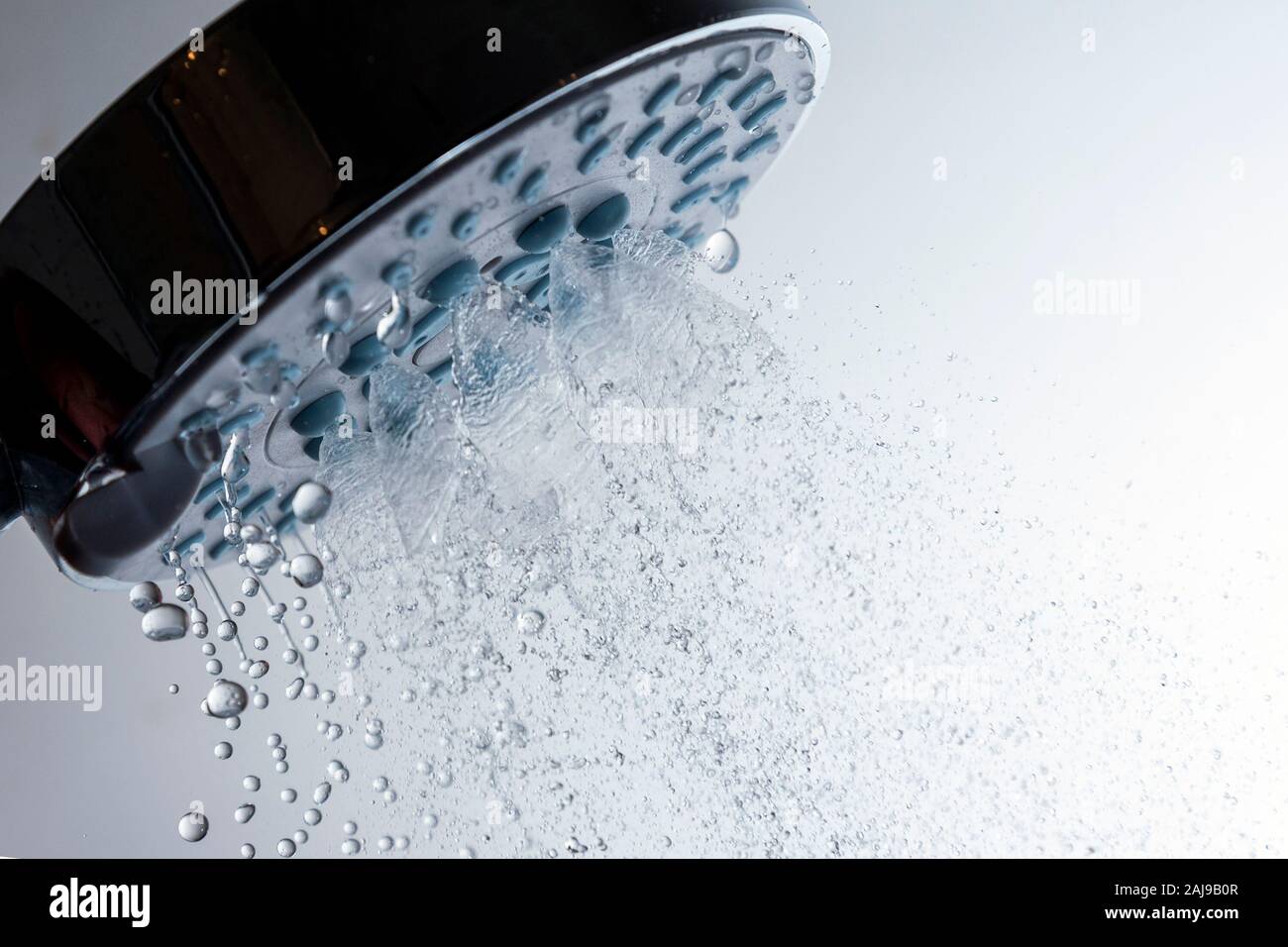 Shower head and falling water Stock Photo - Alamy