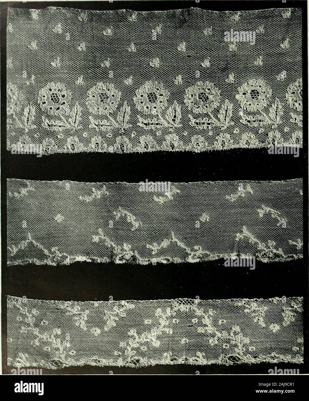 Seven centuries of lace . Plate CI. THREE PATTERNS OF BOBBIN-MADE ...